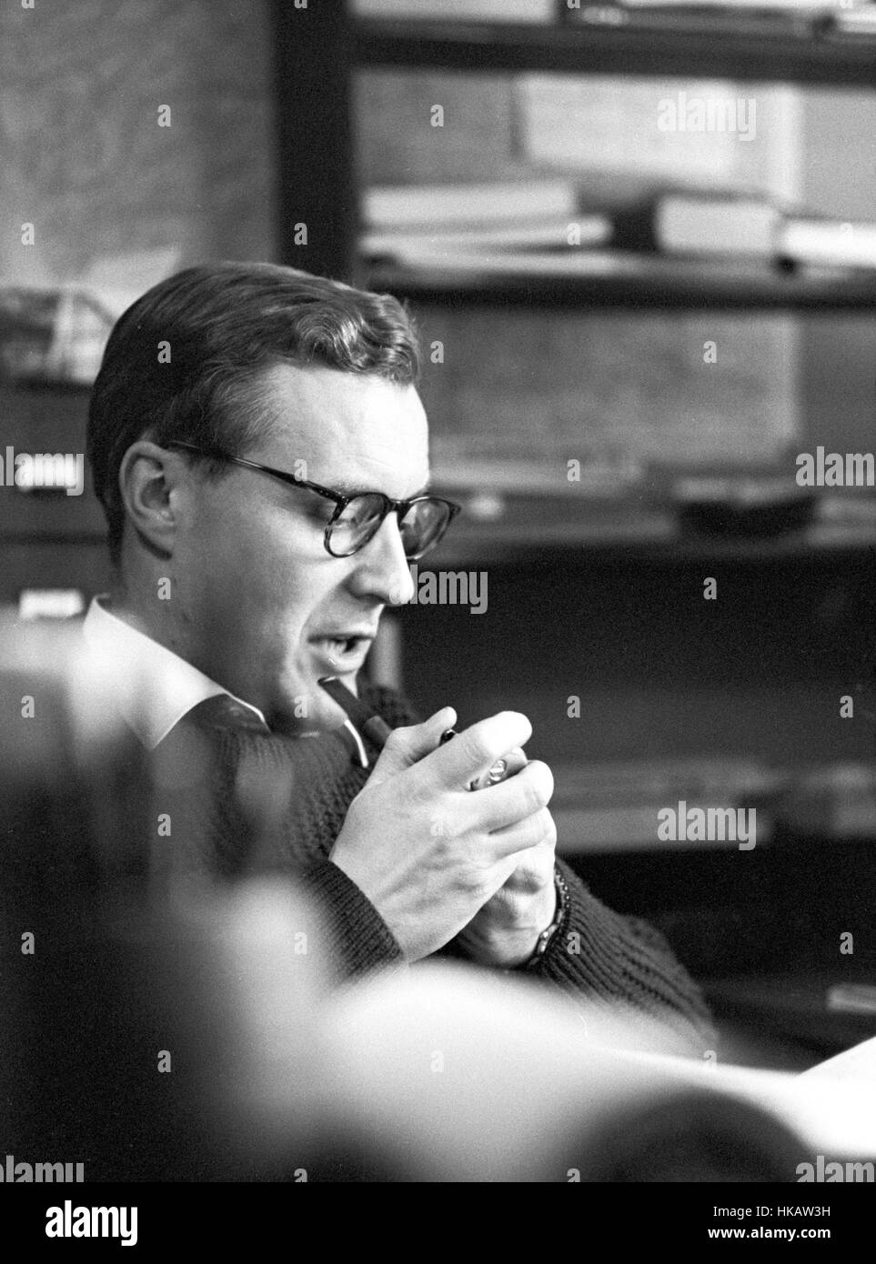 Tony Wedgwood Benn, the Postmaster General of the United Kingdom, in ...