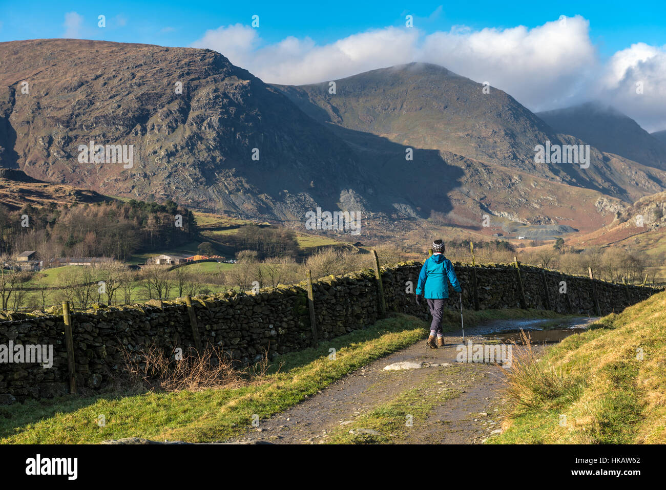 Looking towards the head of Kentmere from Overend Stock Photo - Alamy