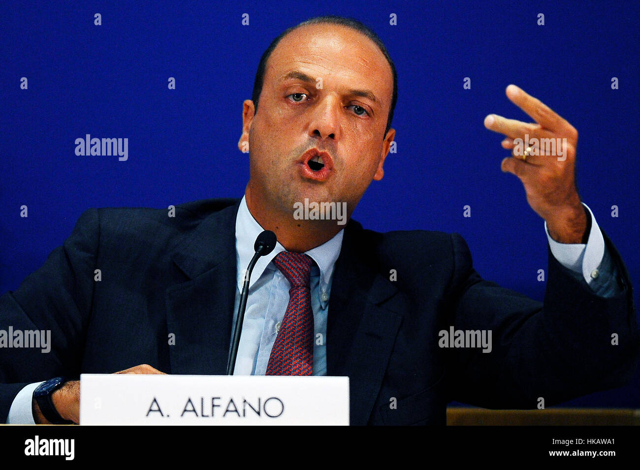 Florence, Italy. 13th Oct, 2012. Angelino Alfano, Italian Minister for ...