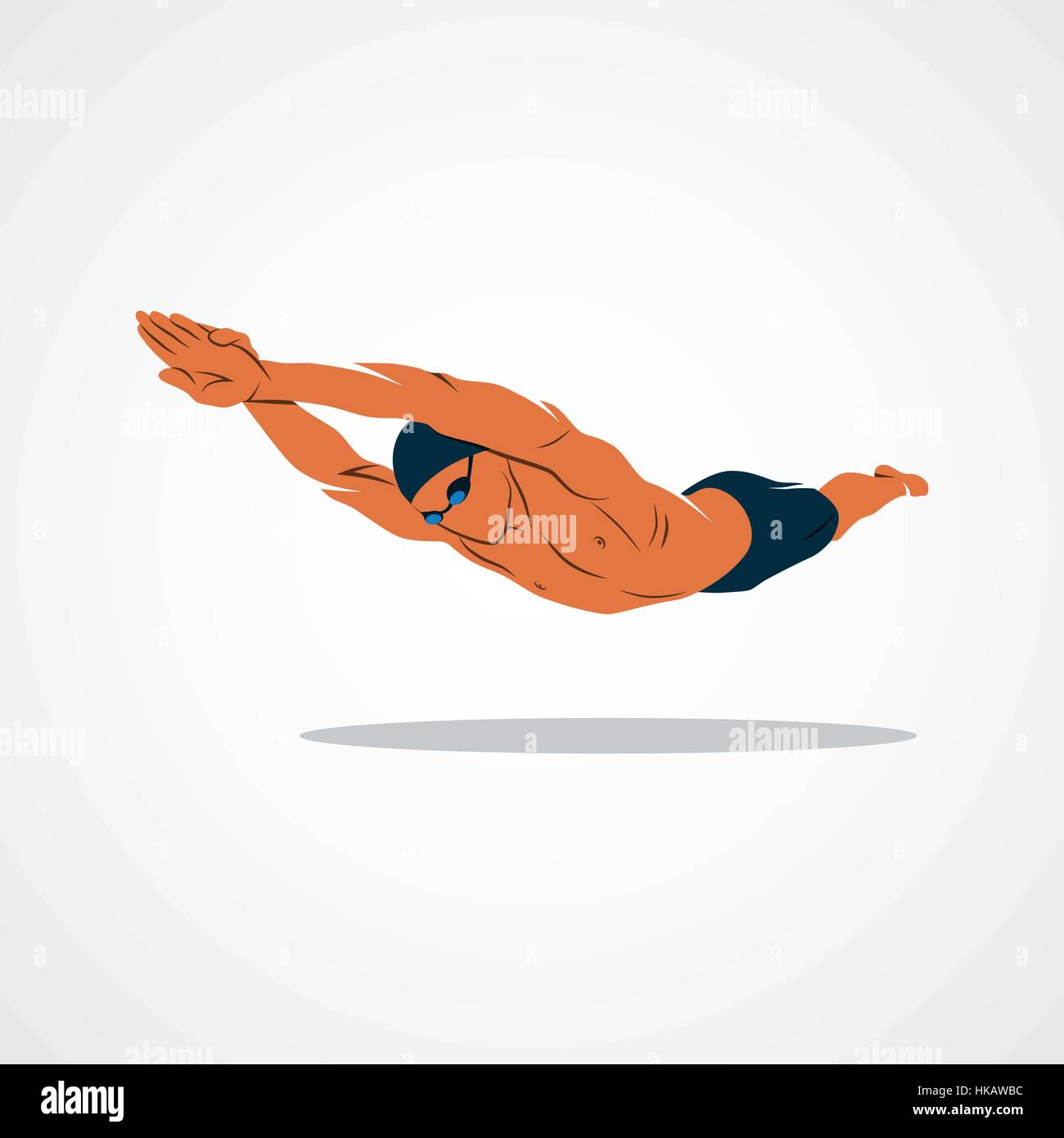 Swimmer silhouette vector hi-res stock photography and images - Alamy