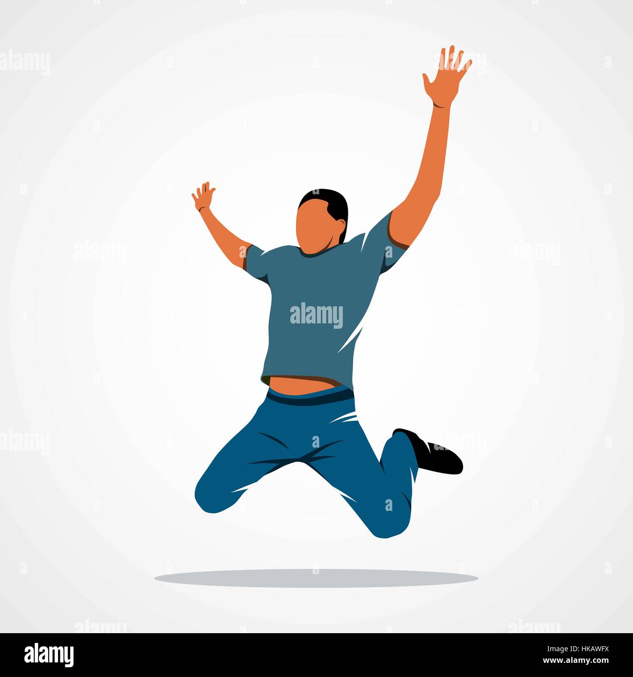 Man jumping for joy of victory success. Branding Identity Corporate ...