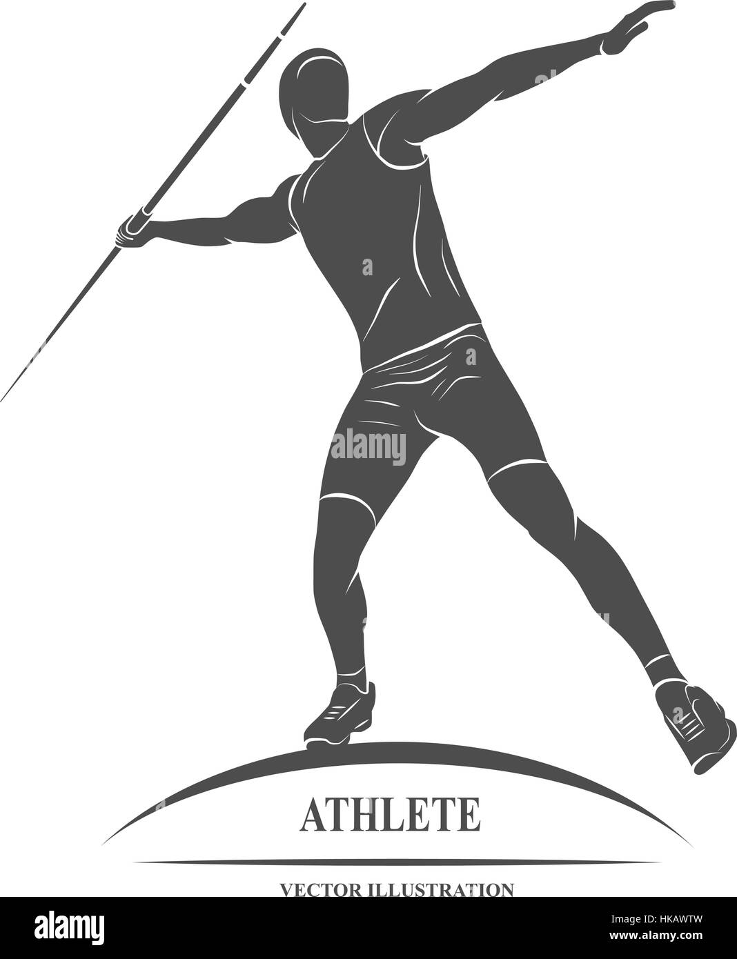 Athletics spear throwing sport throw Stock Vector Images - Alamy