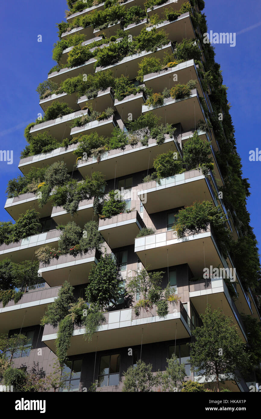 Italy, City of Milan, Project, Bosco Verticale, vertical forest, high ...