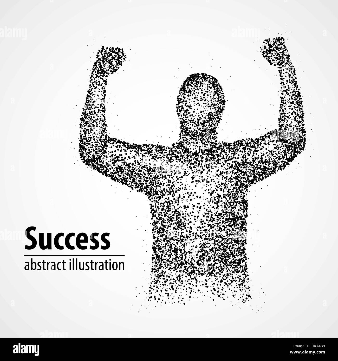Abstract successful man from circles. Vector illustration Stock Vector ...