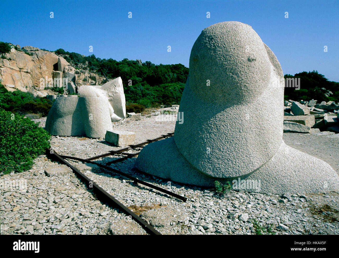 Santo Stefano island., Sardinia. The unfinished statue (scanned from ...