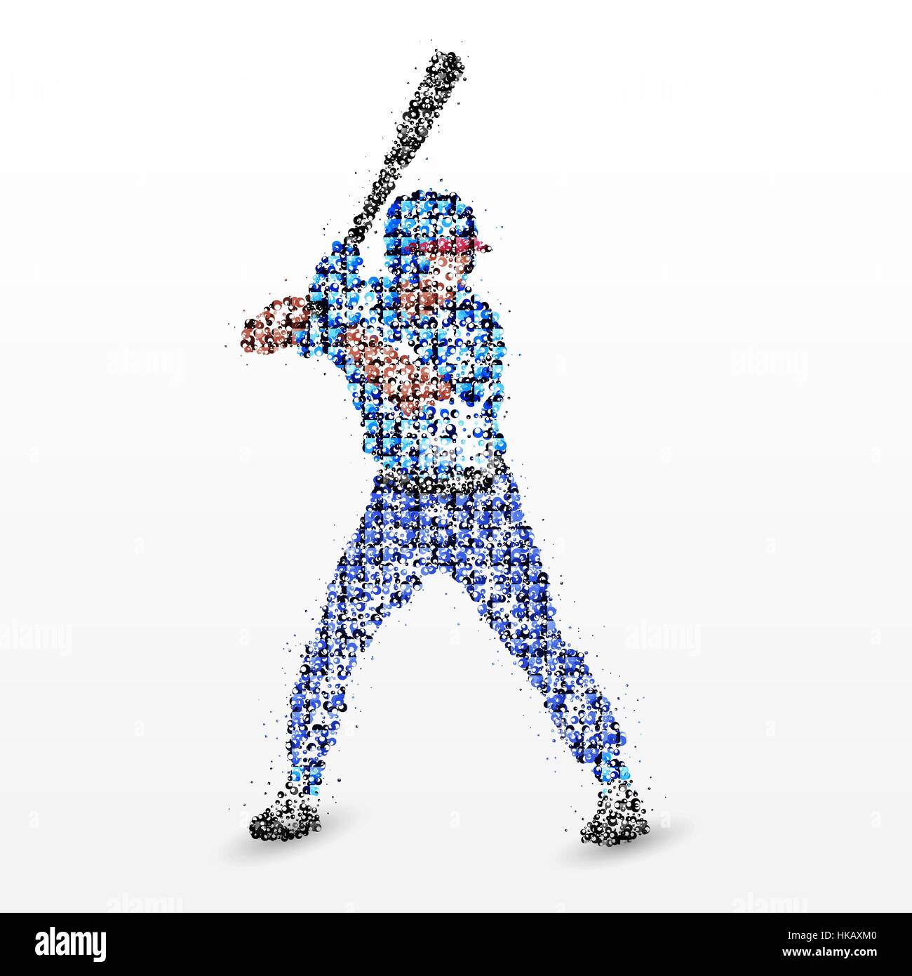 Man baseball bat silhouette Stock Vector Images - Alamy