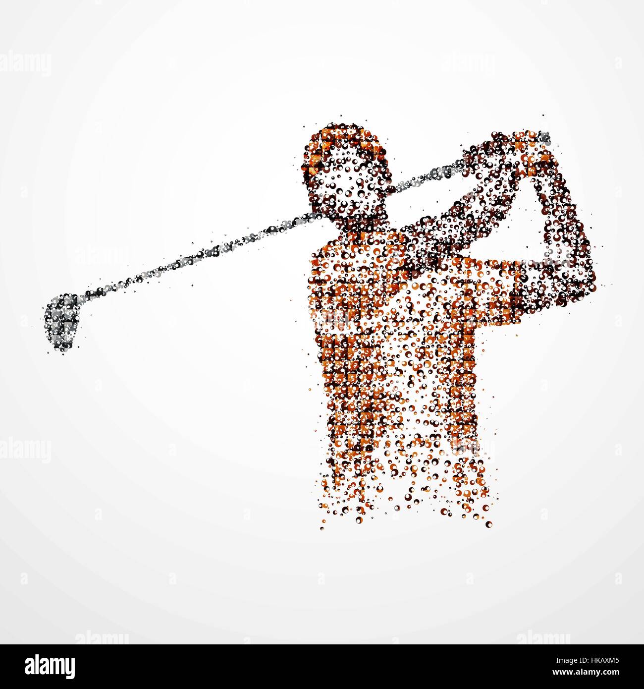Abstract image of a golfer. Vector illustration Stock Vector Image ...