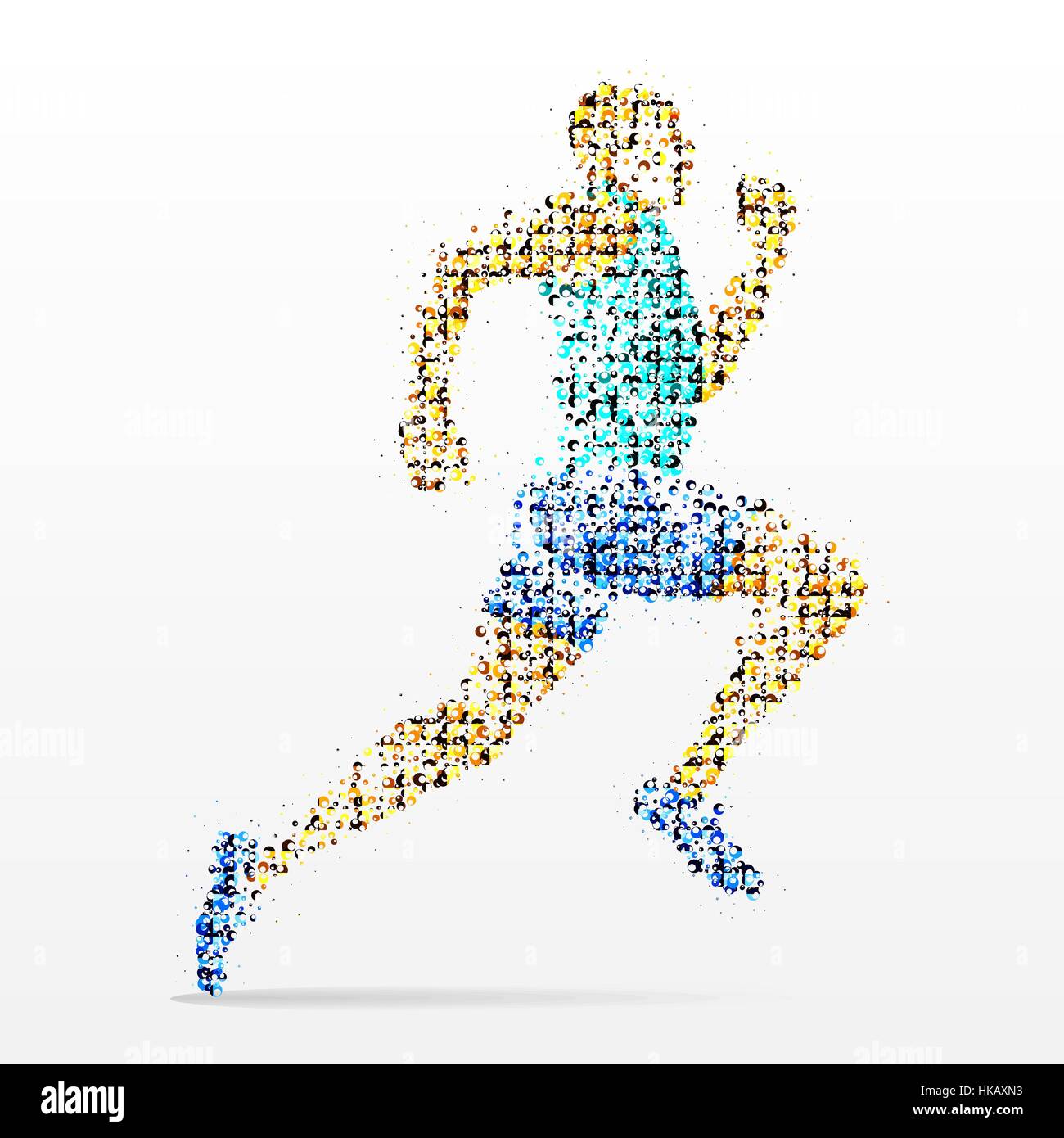 The athlete runs the distance. Vector illustration Stock Vector Image ...