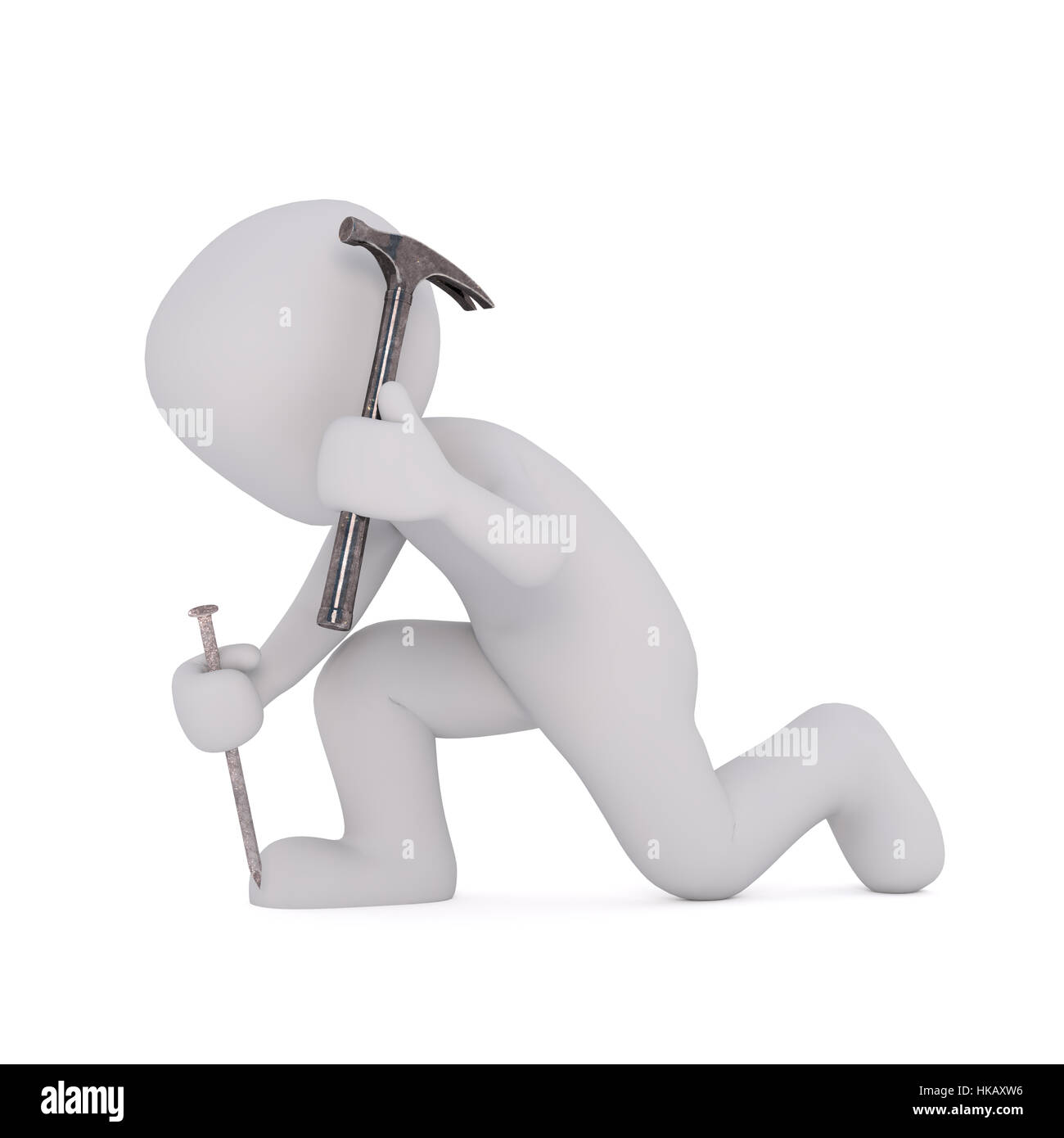 Cartoon nail Cut Out Stock Images & Pictures - Alamy