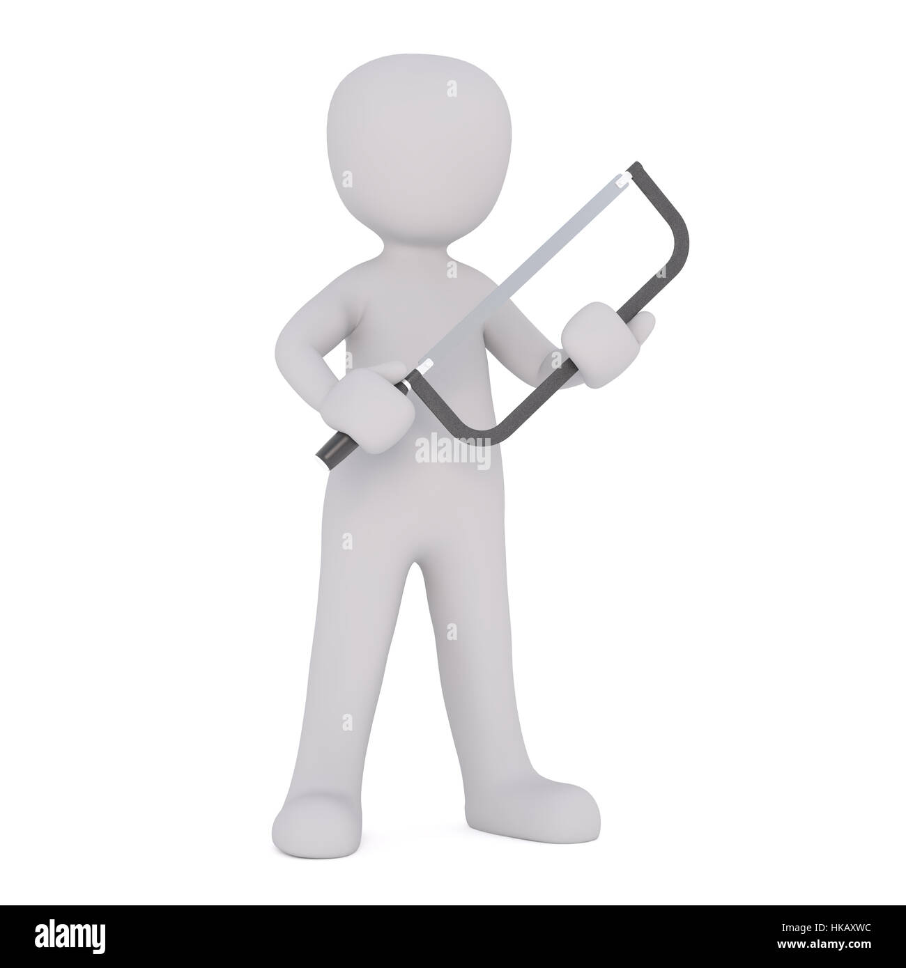 Generic 3d Rendered Cartoon Character Standing in front of White ...