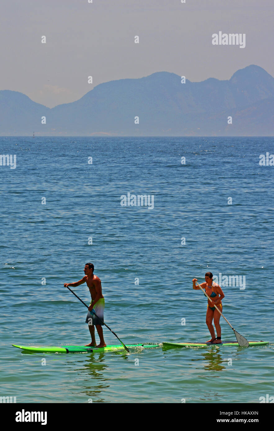 surf paddle Copacabana Rio de Janeiro Brazil Stock Photo - Alamy