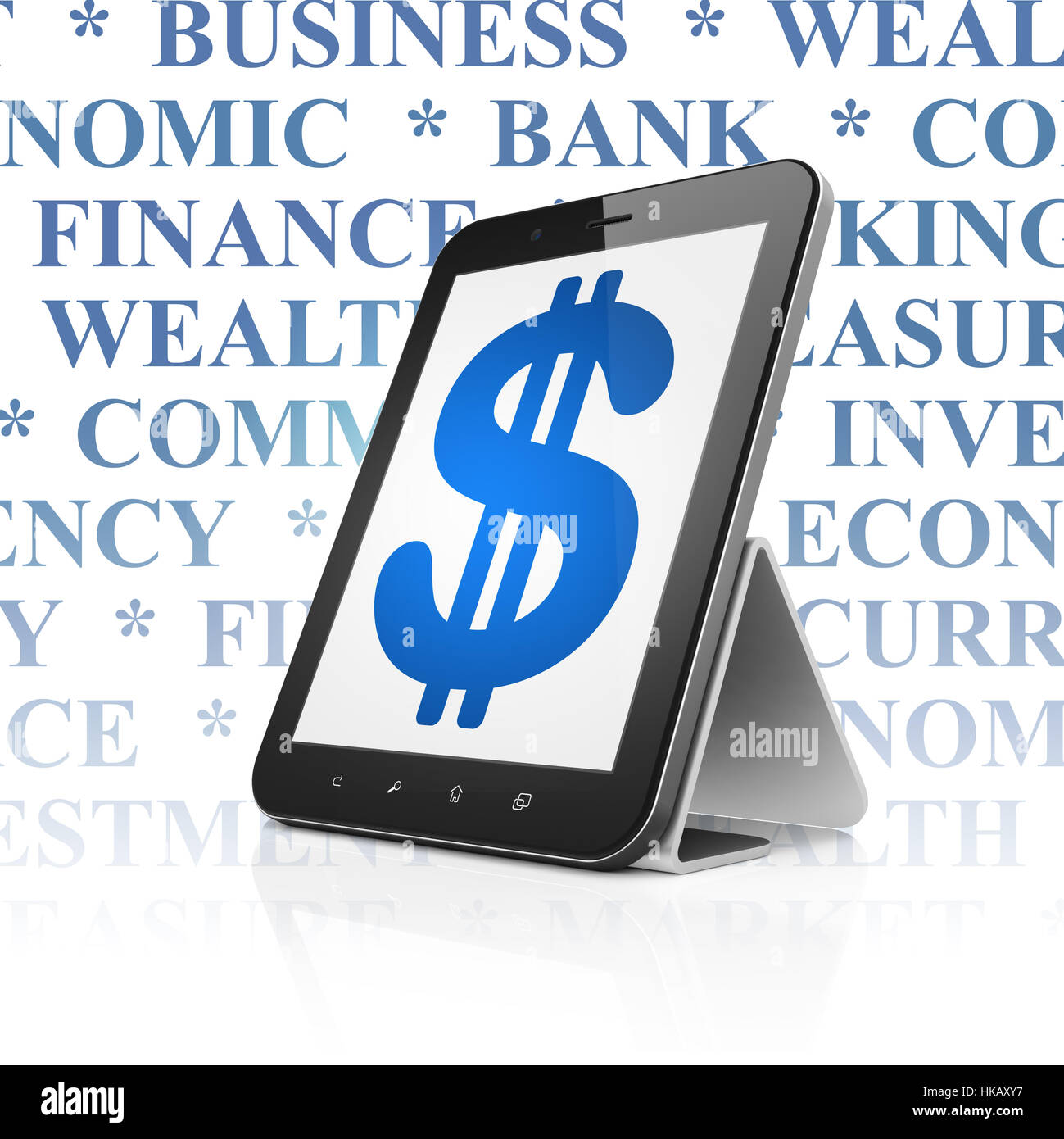 Banking concept: Tablet Computer with Dollar on display Stock Photo - Alamy