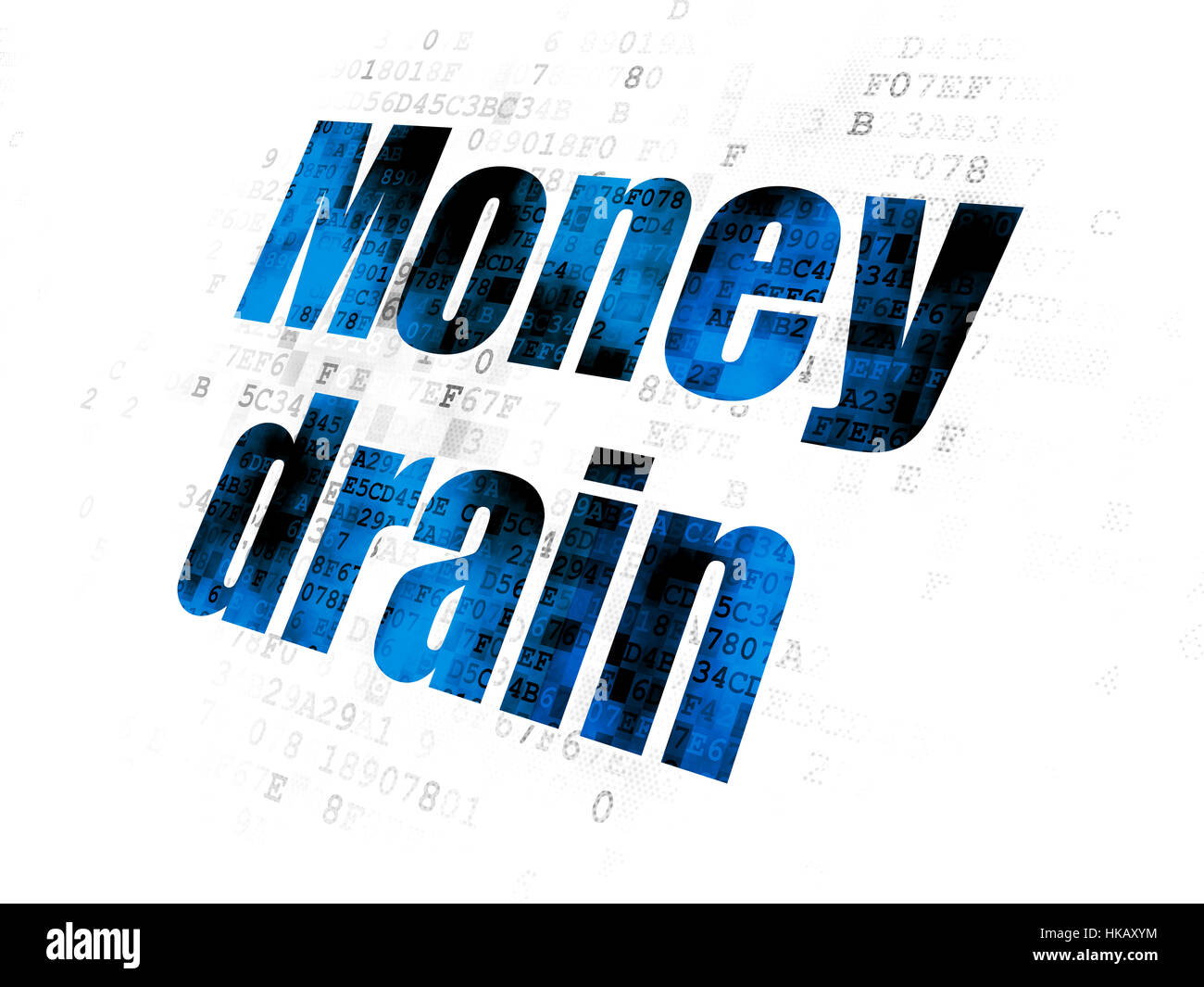 Banking concept: Money Drain on Digital background Stock Photo - Alamy