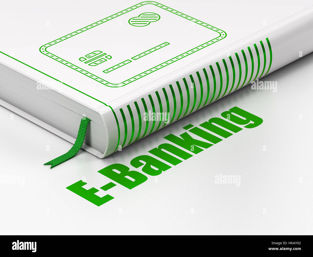 Banking concept: book Credit Card, E-Banking on white background Stock ...