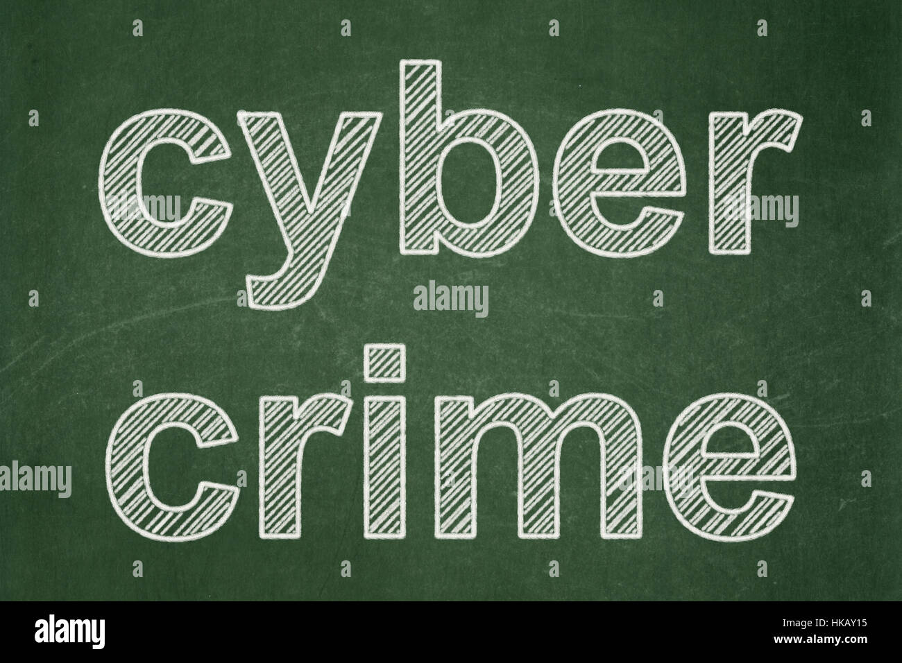 Protection concept: Cyber Crime on chalkboard background Stock Photo - Alamy