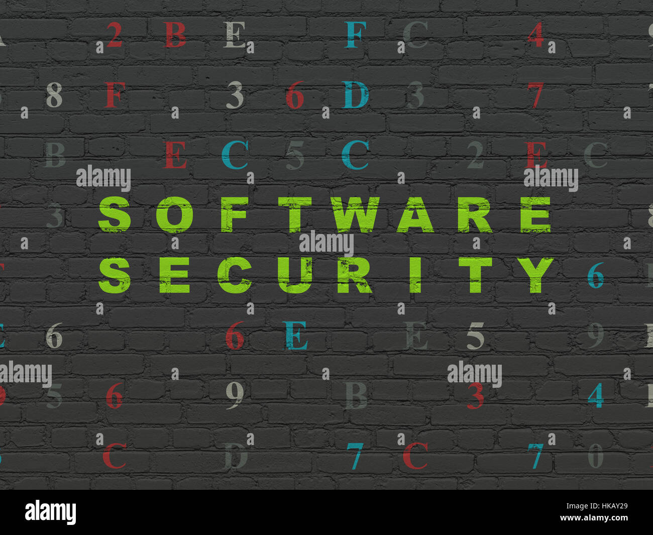 Safety concept: Software Security on wall background Stock Photo - Alamy