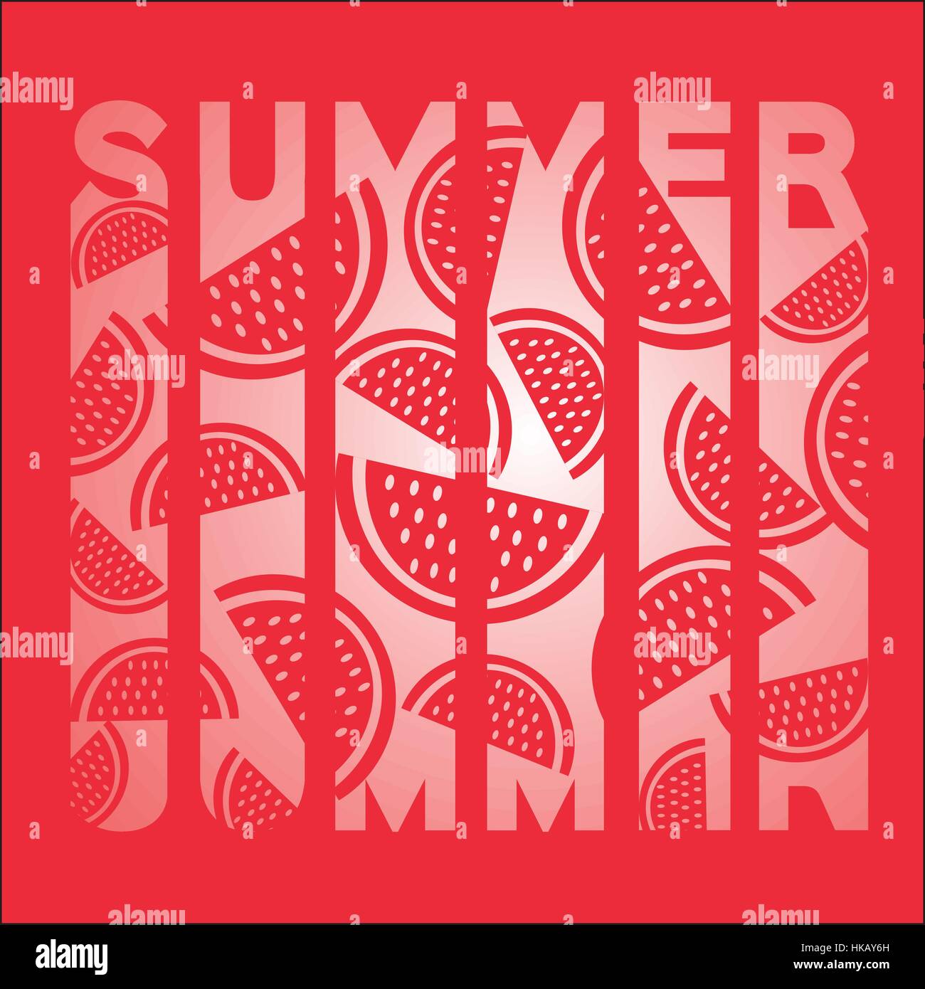 Colorful design style of signature - SUMMER- on background with simple ...