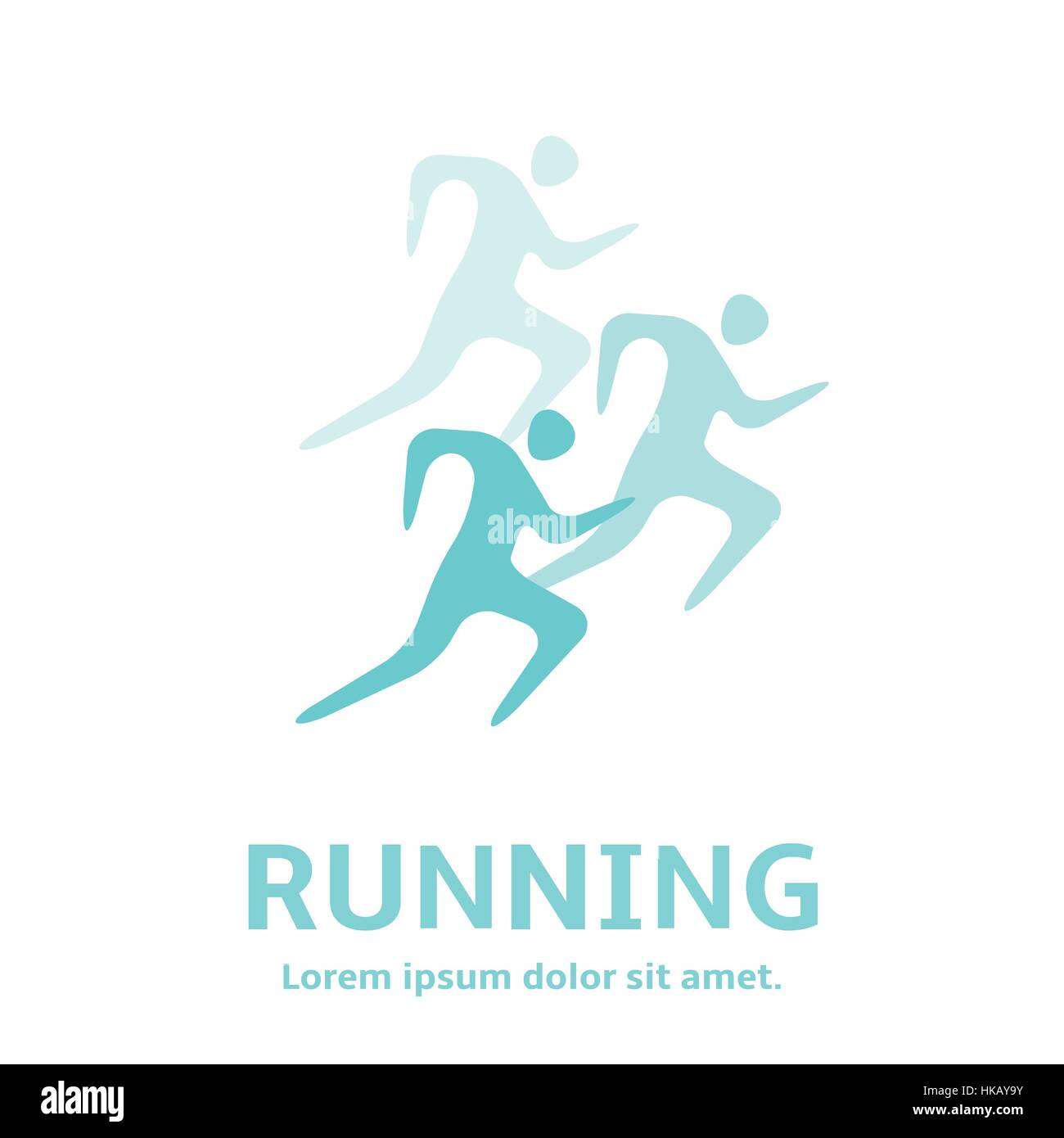 Running man, people - silhouette icon. Let’s Run. Simple symbol of run ...