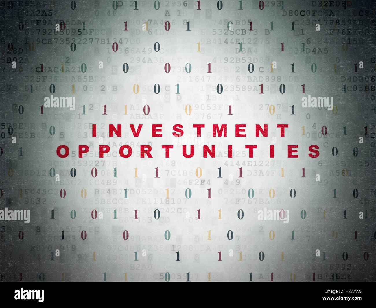 Finance concept: Investment Opportunities on Digital Data Paper ...