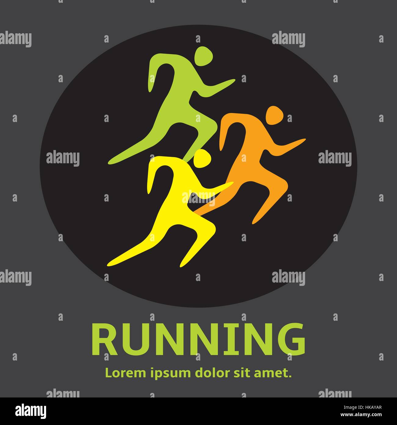 Running man, people - silhouette icon. Let’s Run. Simple symbol of run ...