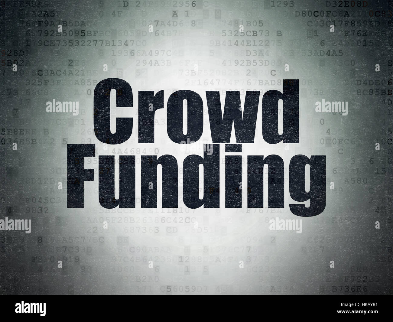 Finance concept: Crowd Funding on Digital Data Paper background Stock ...