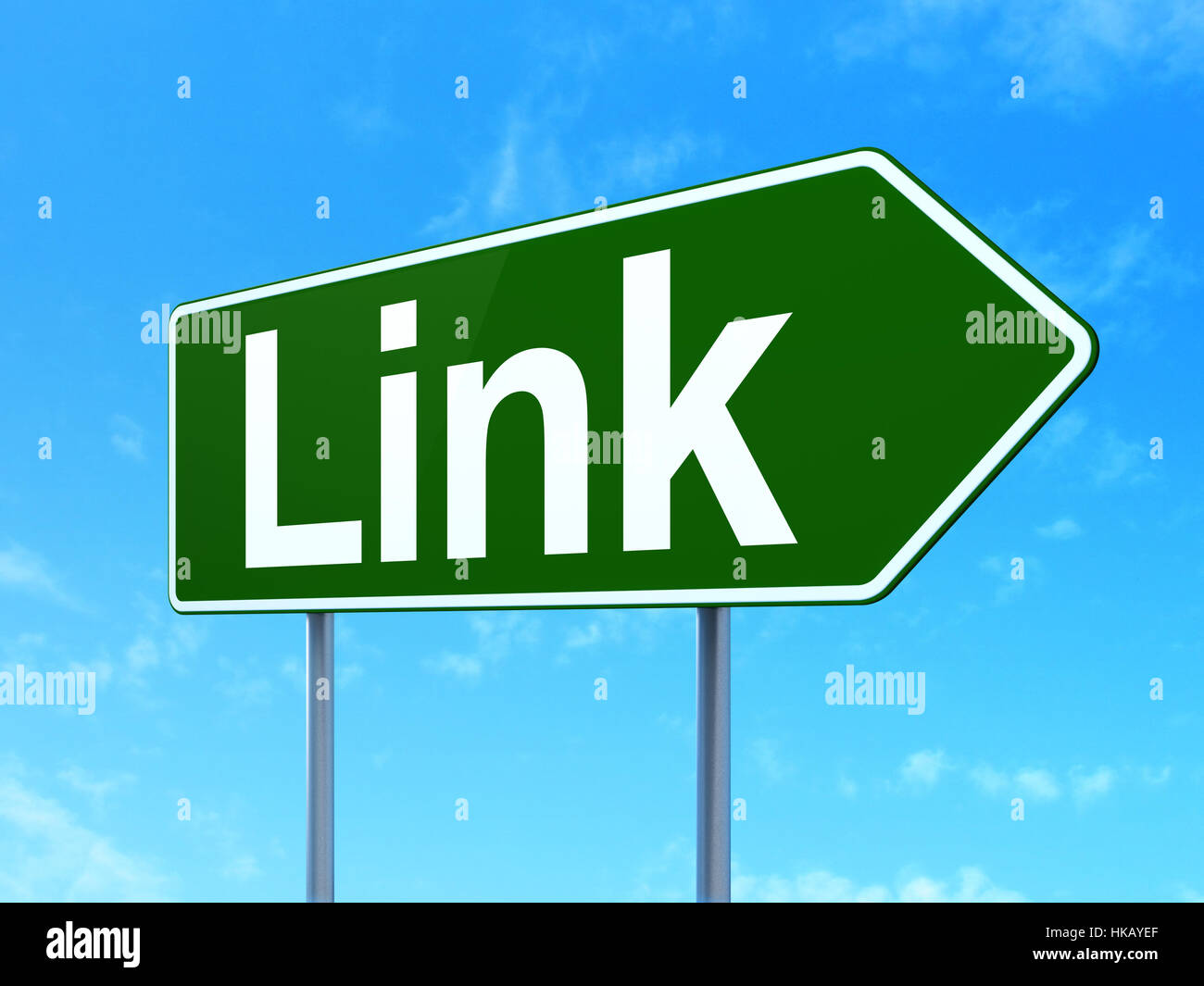 Web design concept: Link on road sign background Stock Photo - Alamy