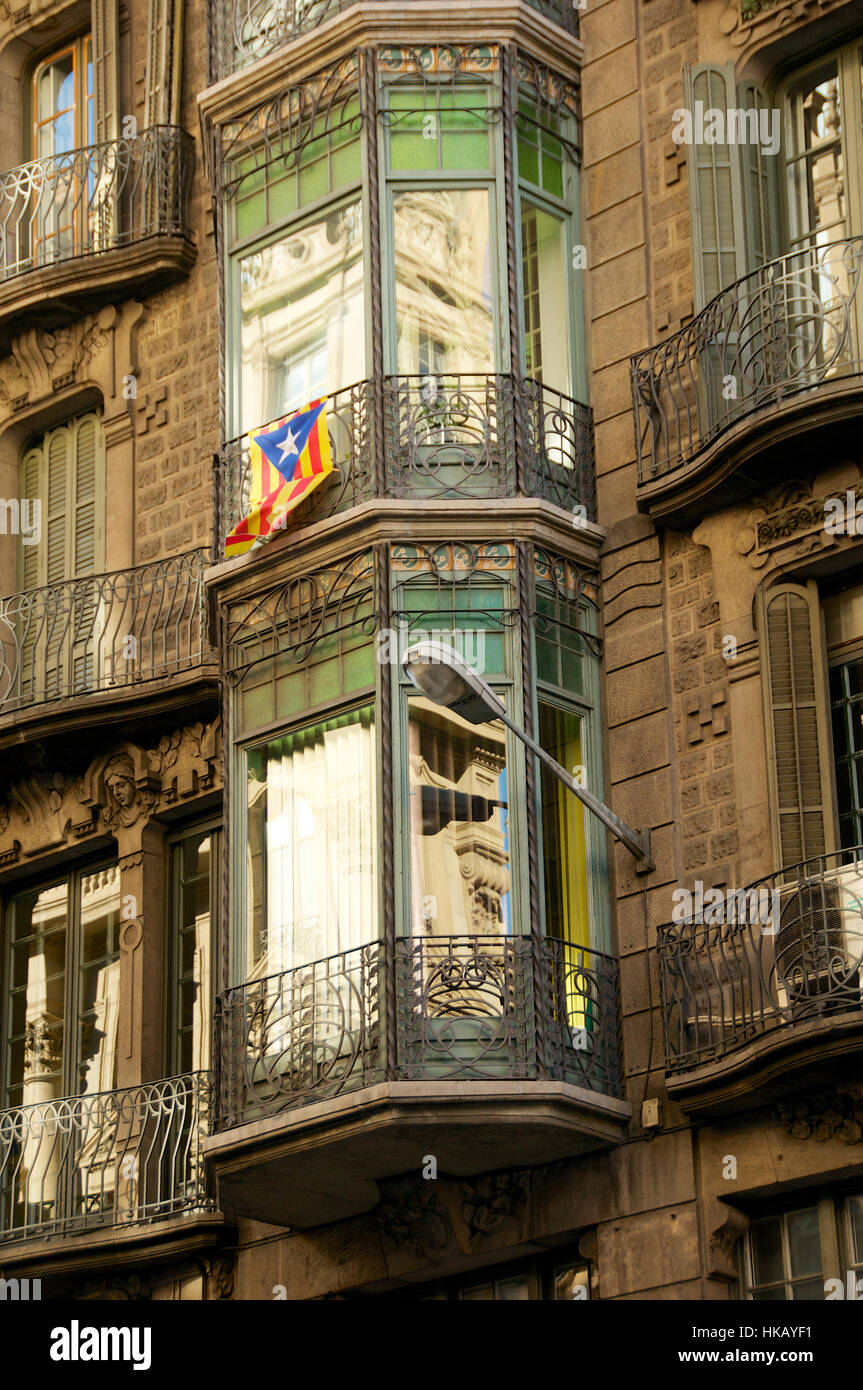 Detail of a building in Barcelona, Catalonia Province, Spain Stock ...