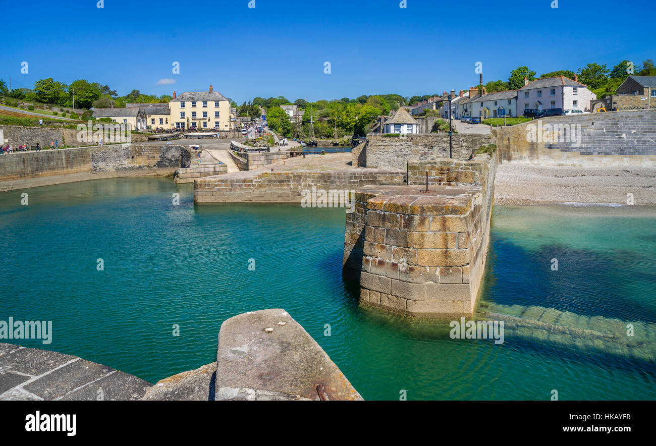 Great Britain, South West England, Cornwall, harbour entrance and outer ...