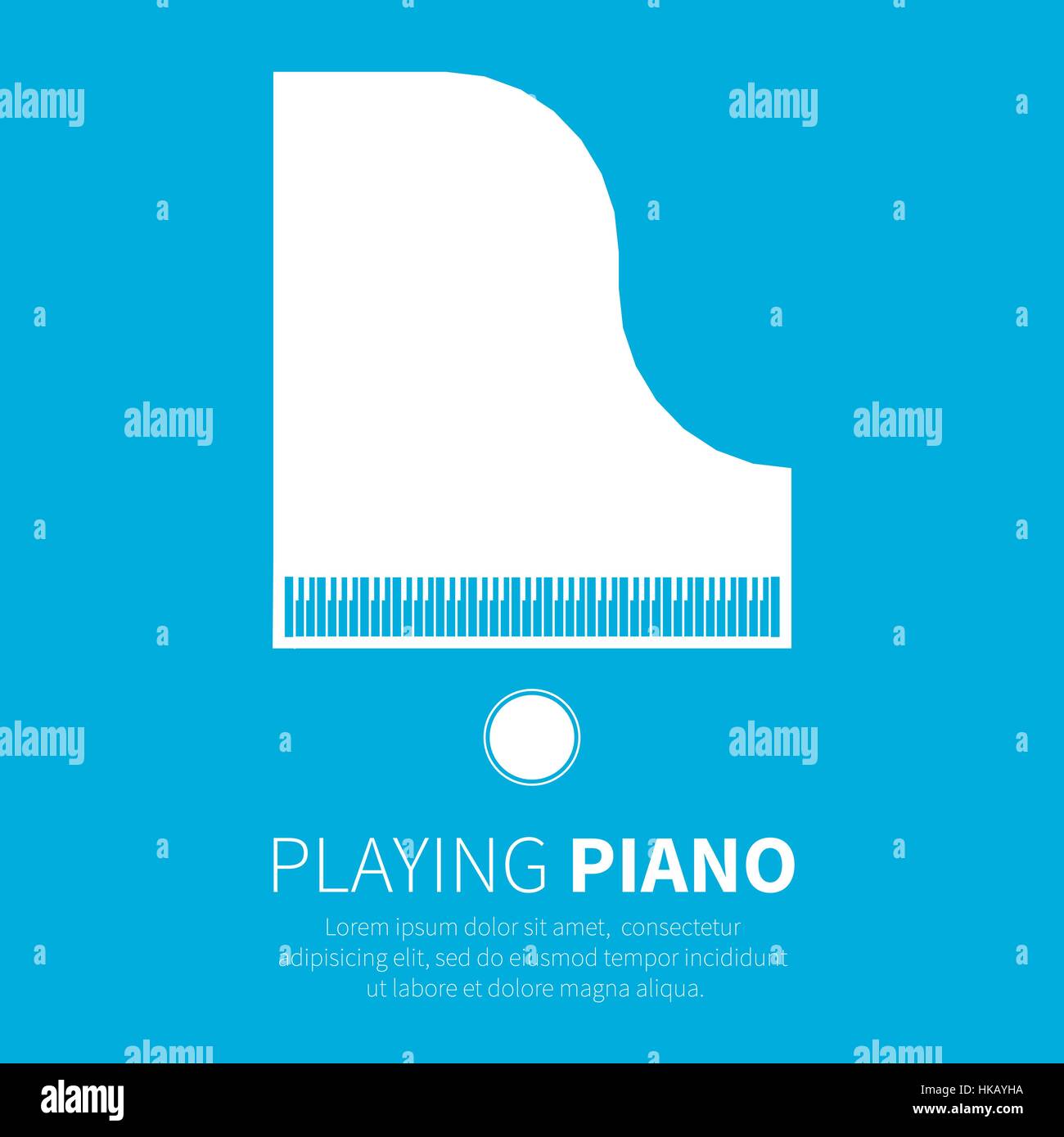 Grand piano and chair. Music instrument. Vector illustration Stock ...