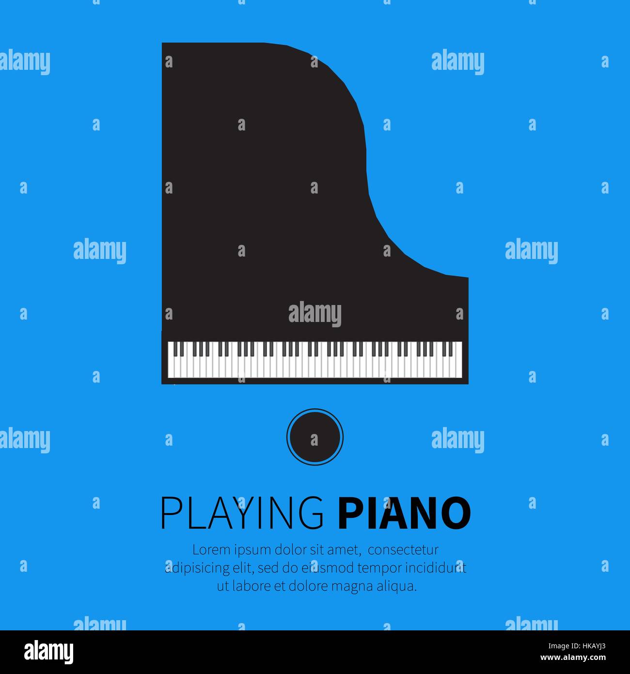 Grand piano and chair. Music instrument. Vector illustration Stock ...
