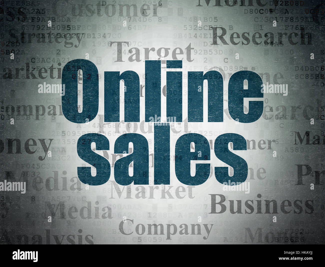 Advertising concept: Online Sales on Digital Data Paper background ...
