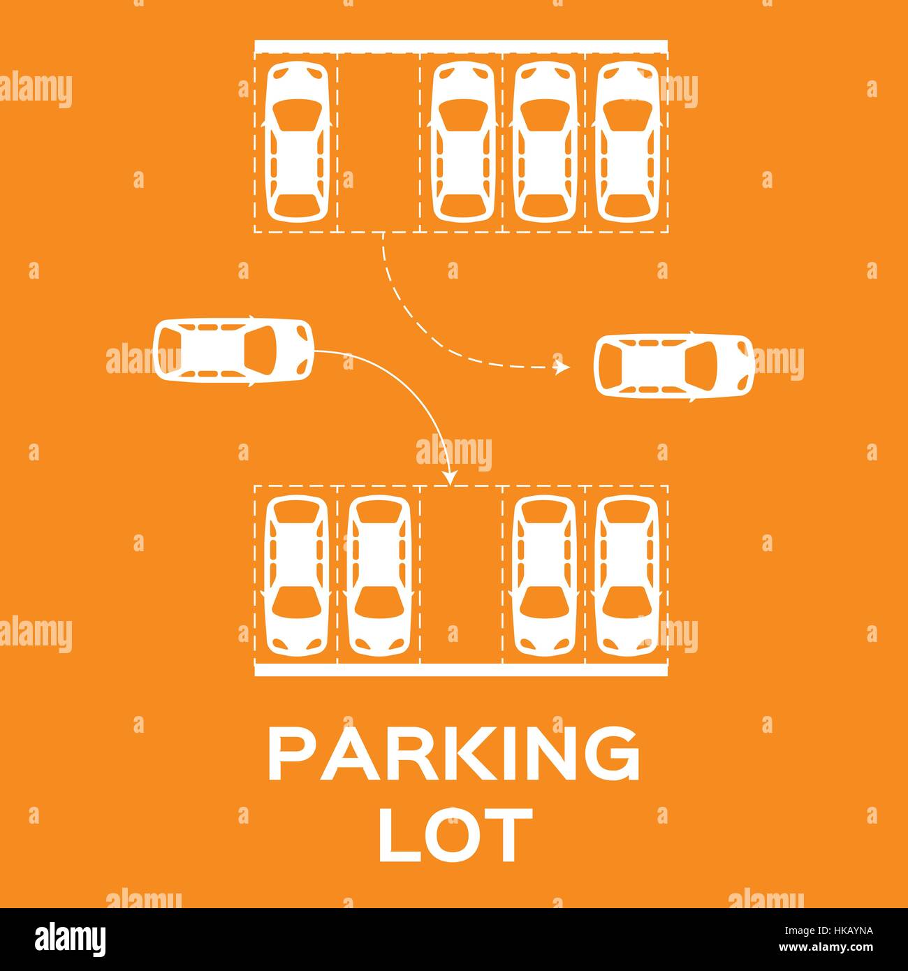 Top View Parking lot design. Many cars parked. Vector Illustration ...