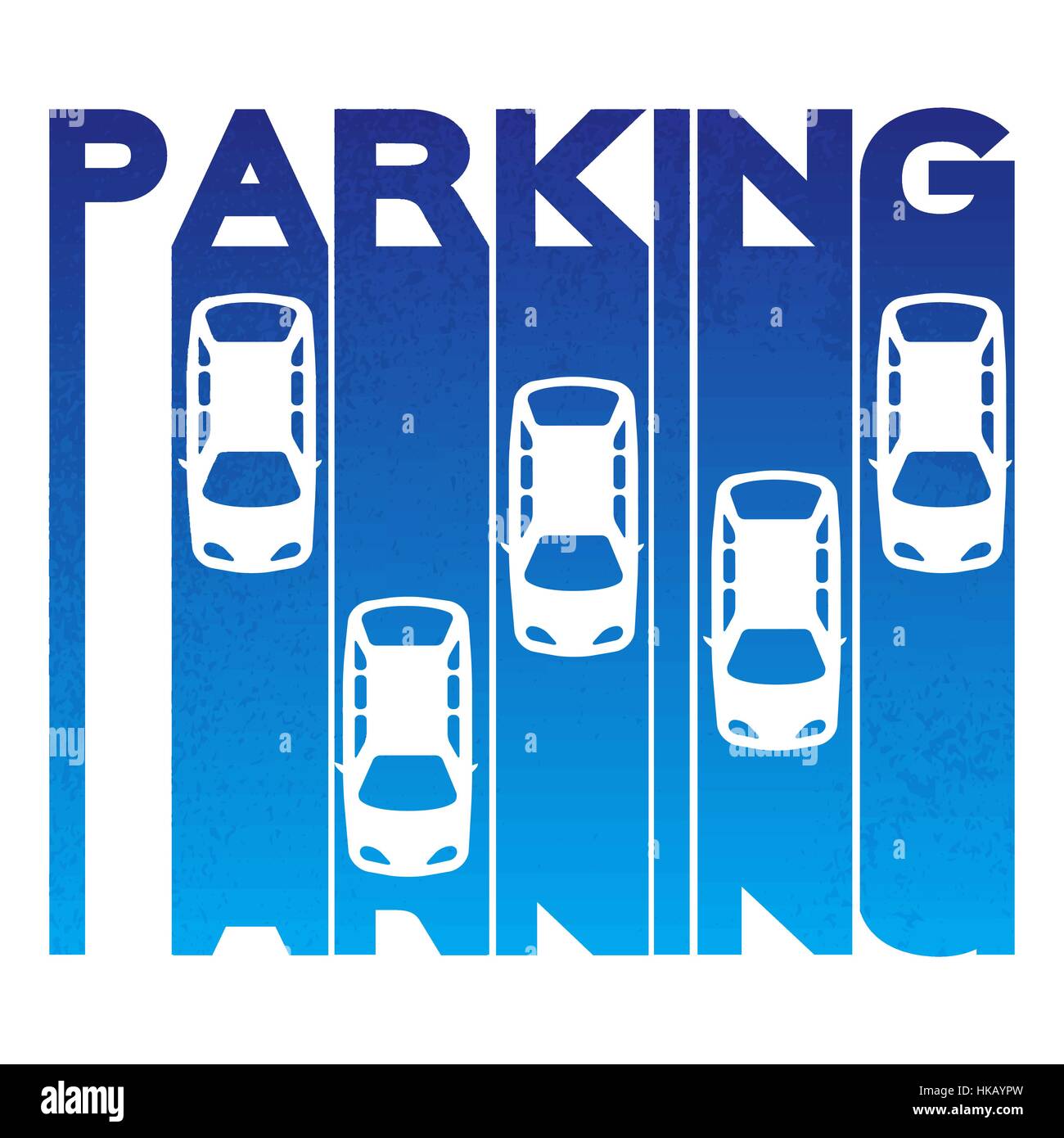 Colorful design style of signature – parking- on textured background ...