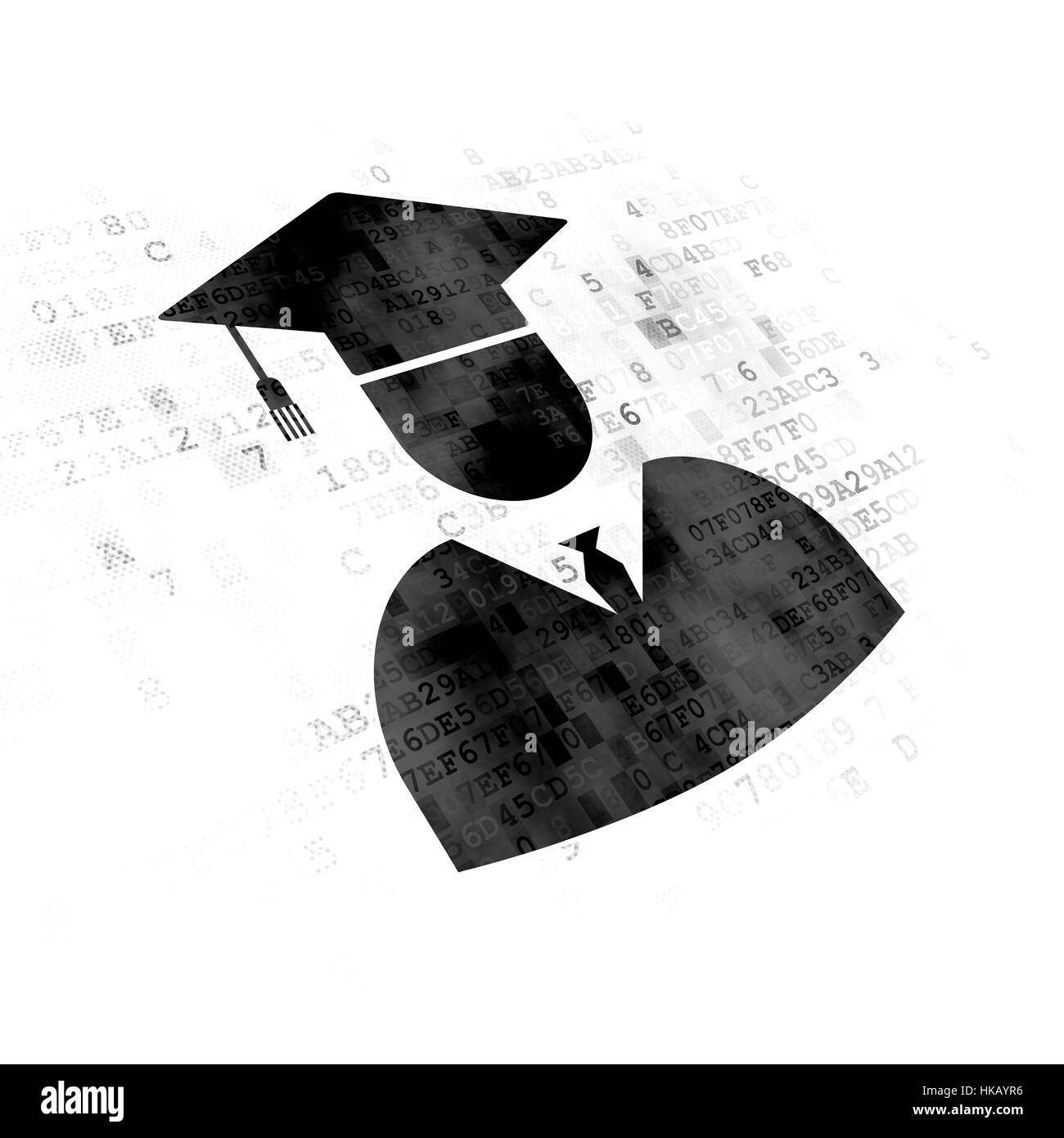 Science concept: Student on Digital background Stock Photo - Alamy