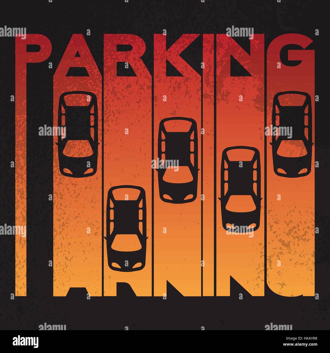 Car park parked cars Stock Vector Images - Alamy