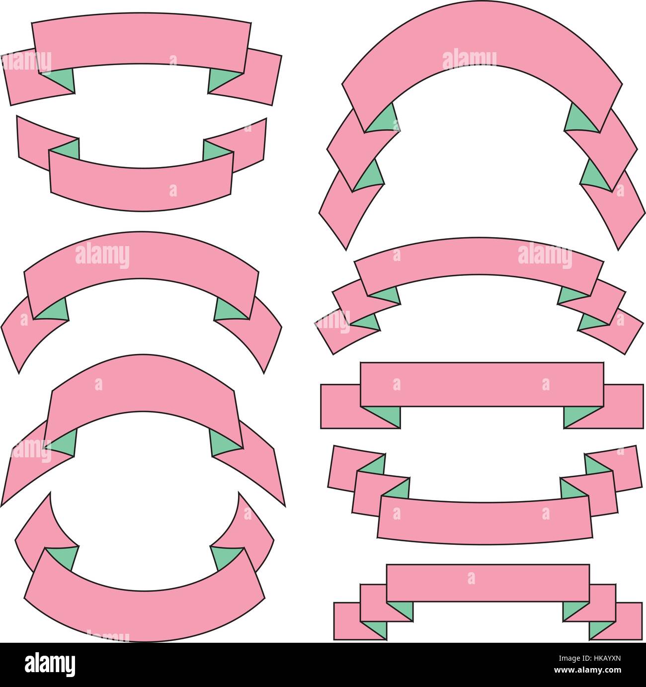 Vector set of ribbons Stock Vector Image & Art - Alamy