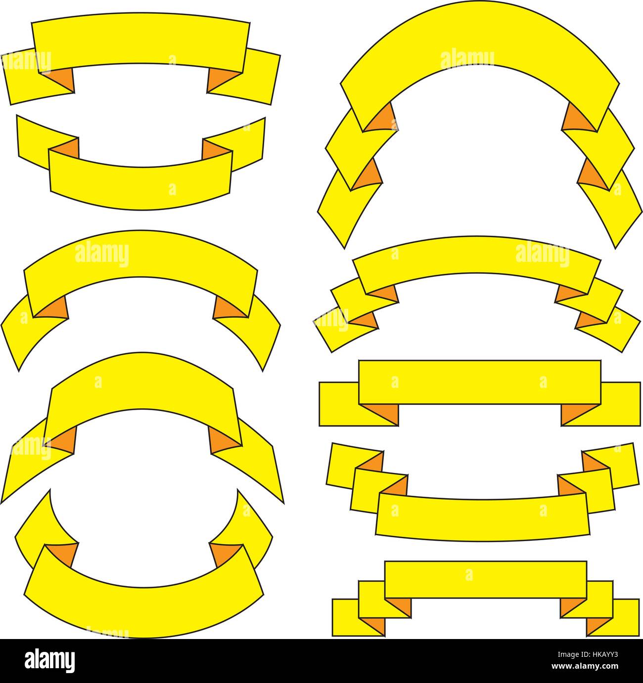 Vector set of ribbons Stock Vector Image & Art - Alamy