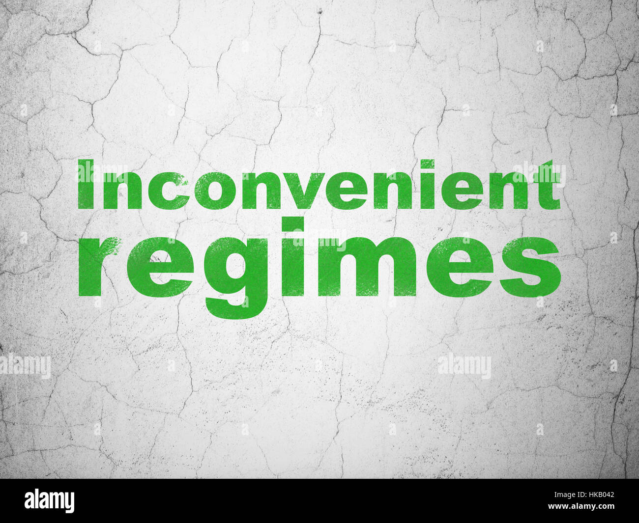Political concept: Inconvenient Regimes on wall background Stock Photo ...