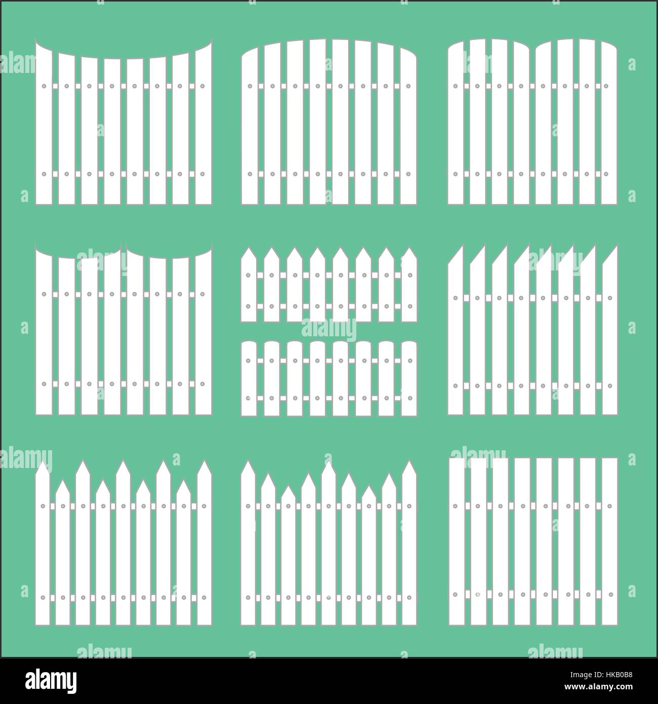 Picket pale fence Stock Vector Images - Alamy