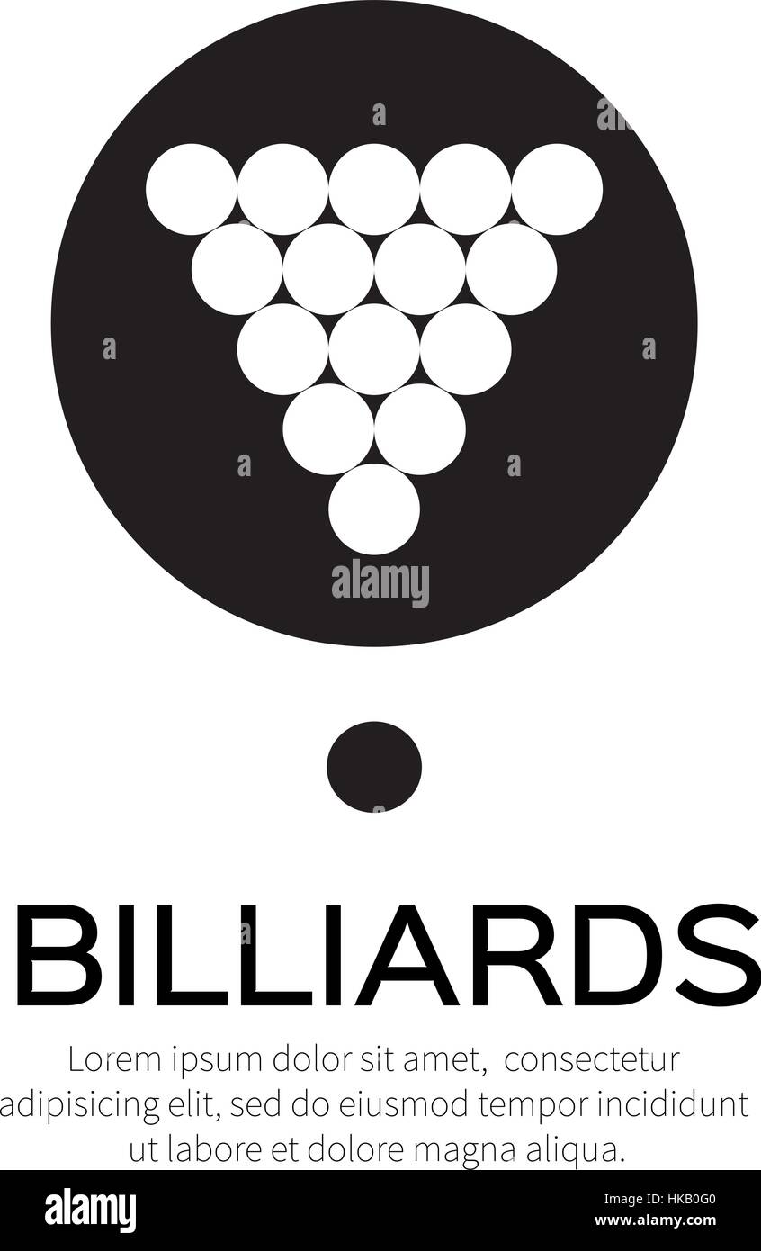Billiard/pool balls icon triangle – Vector illustration Stock Vector ...