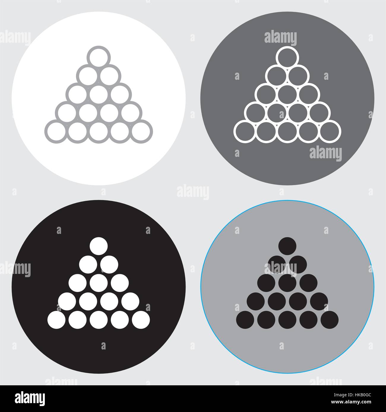 Billiard/pool balls icon triangle – Vector illustration Stock Vector ...