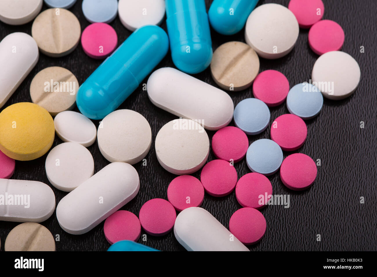 different Tablets pills capsule heap mix therapy drugs Stock Photo - Alamy