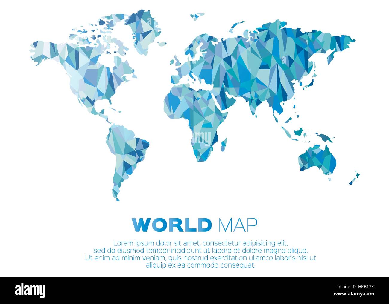 World map background in polygonal style. Abstract origami color map ...