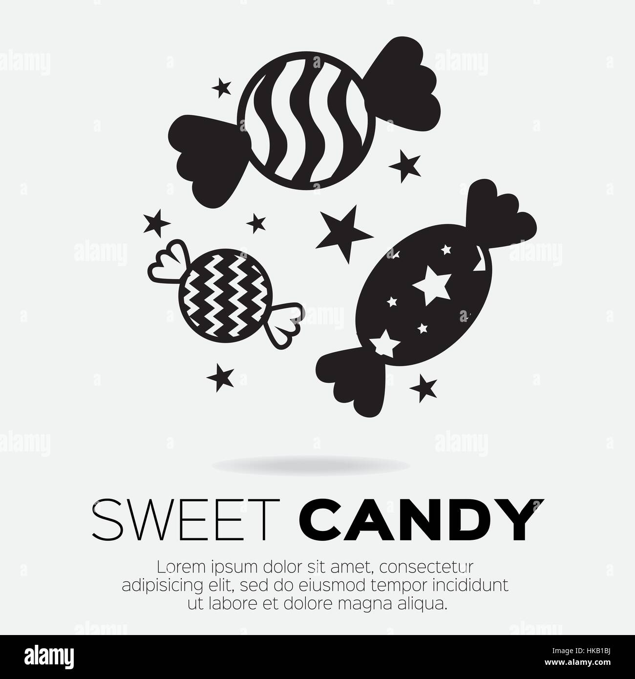 Candy icon. Sweetness mono vector symbols Stock Vector Image & Art - Alamy