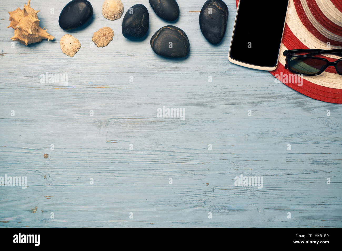 Summer objects for vacation Stock Photo - Alamy