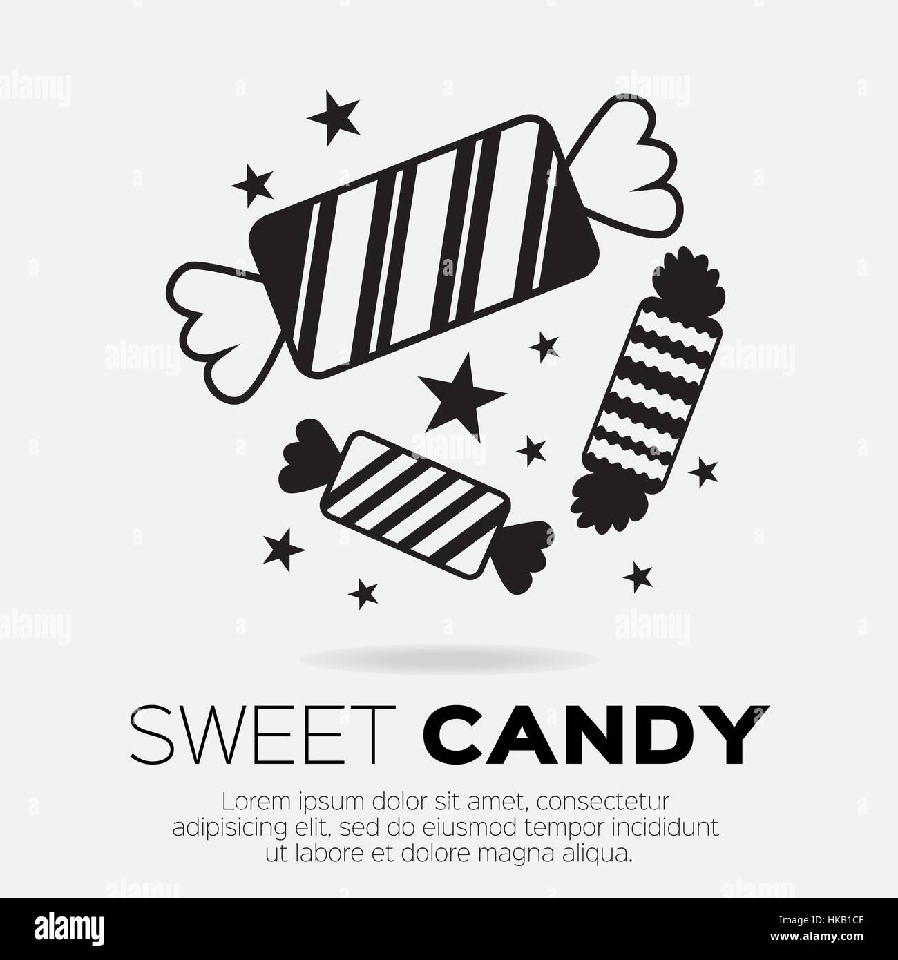 Candy icon. Sweetness mono vector symbols Stock Vector Image & Art - Alamy