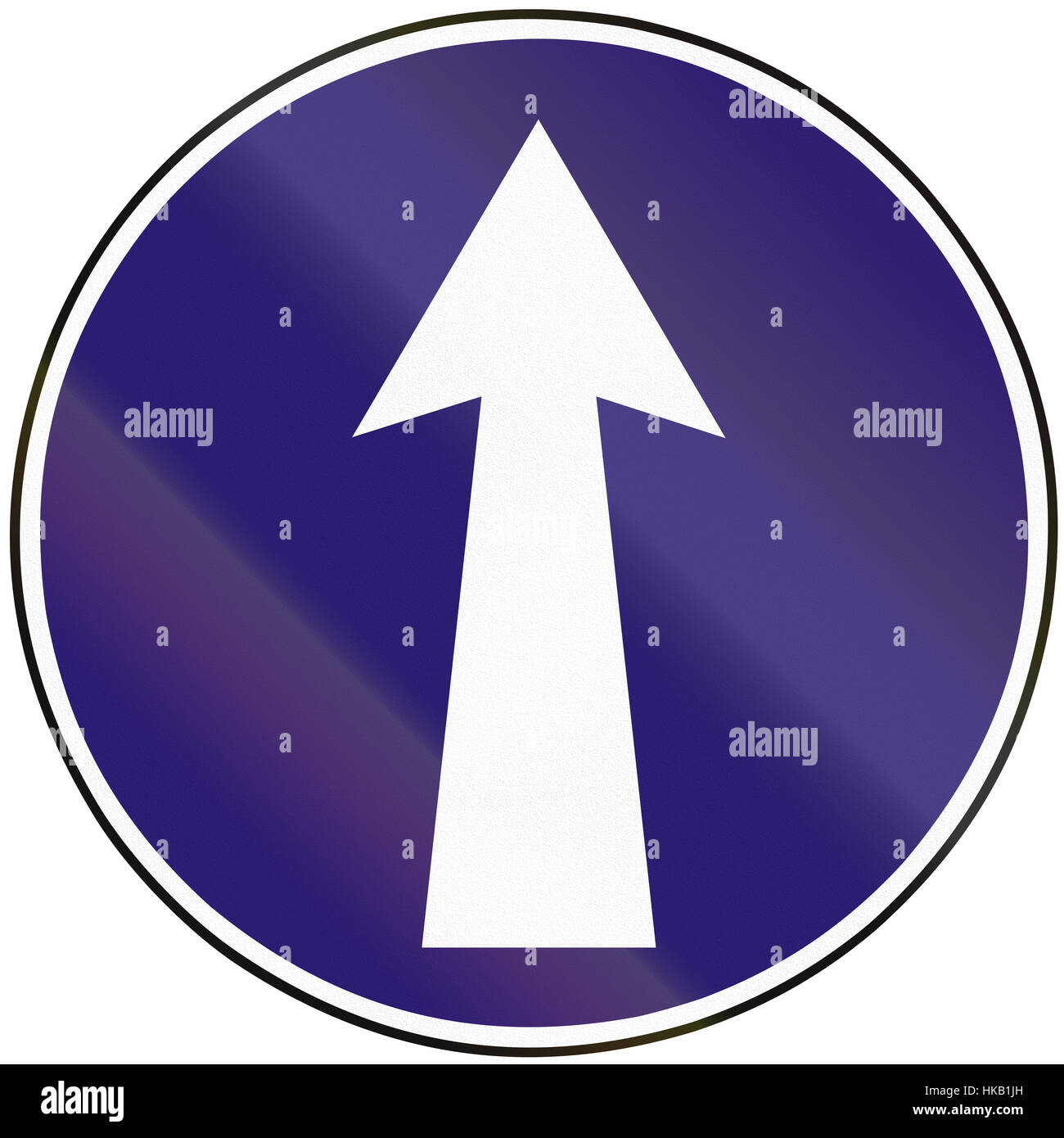 Compulsory ahead traffic sign hi-res stock photography and images - Alamy