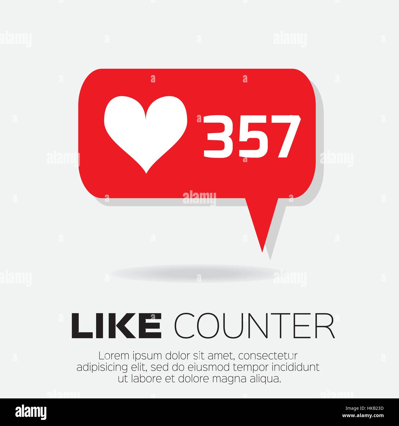 Notification Icons. Like Counter Set. Love, like - Buttons with counter ...