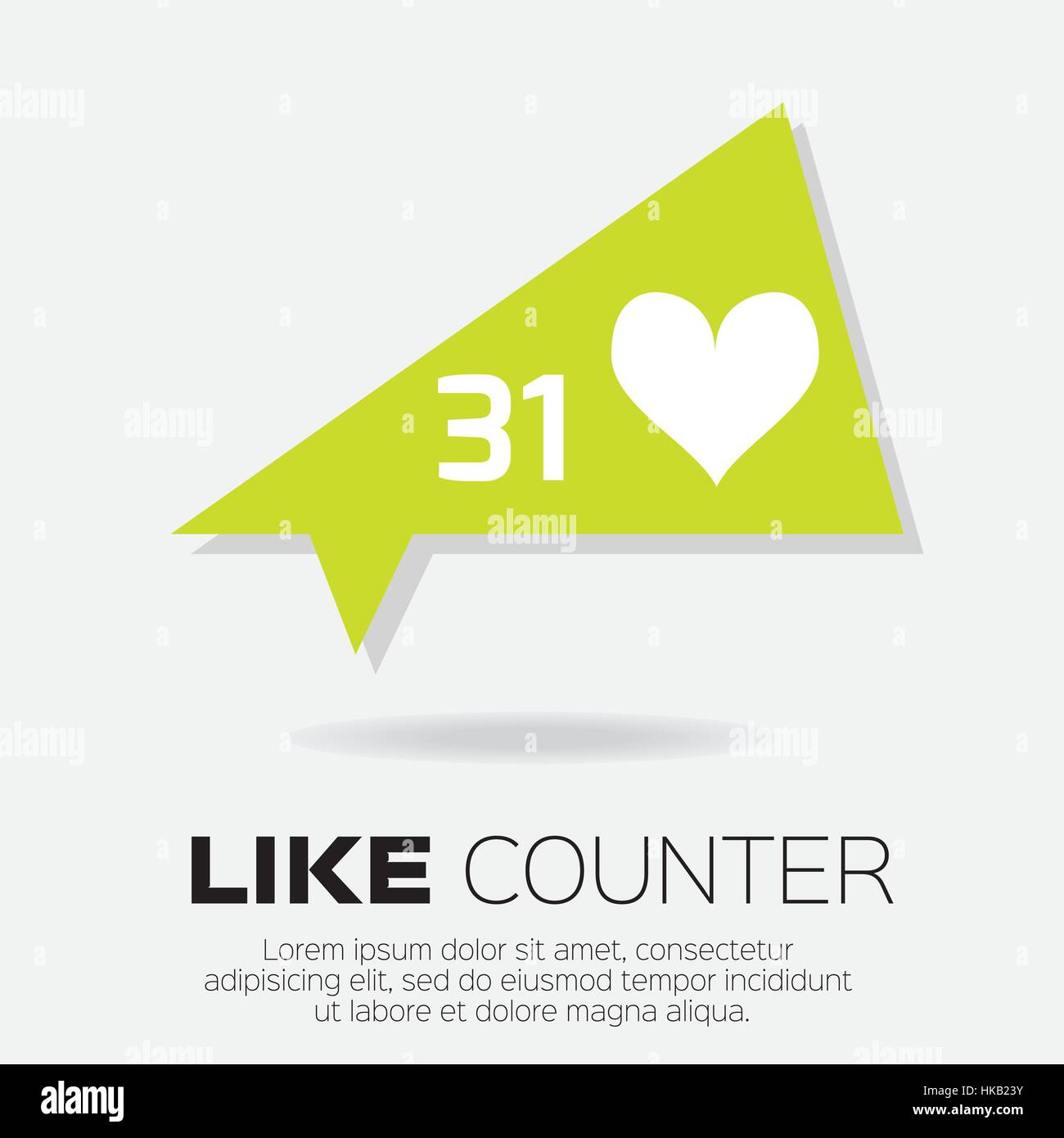 Notification Icons. Like Counter Set. Love, like - Buttons with counter ...