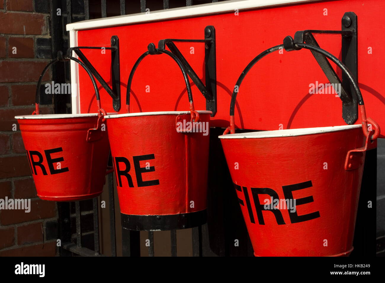 Railway station fire buckets hi-res stock photography and images - Alamy